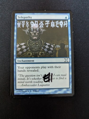 Telepathy LP MTG Magic the Gathering 10th edition - Signed by artist | eBay
