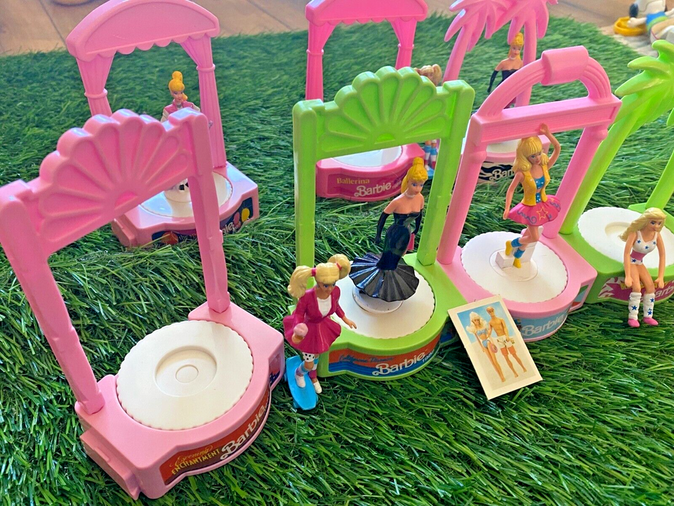 Vintage Collectable Miniature Barbie Dolls with Stands that Hook ...