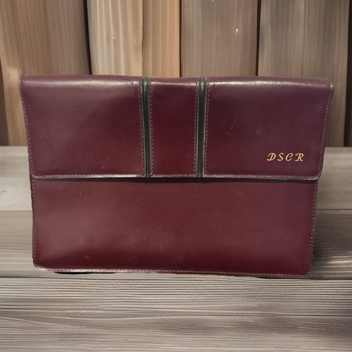 Vintage Document Bag, Genuine Top Grain Leather Case Folder | eBay