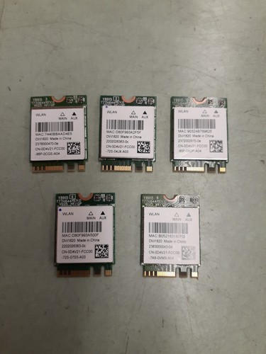 (5) Dell DW1820 802.11 ac WLAN Wireless Bluetooth WiFi Card 0D4V21 | eBay