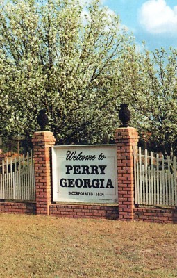 Welcome to Perry Georgia Sign Postcard | eBay