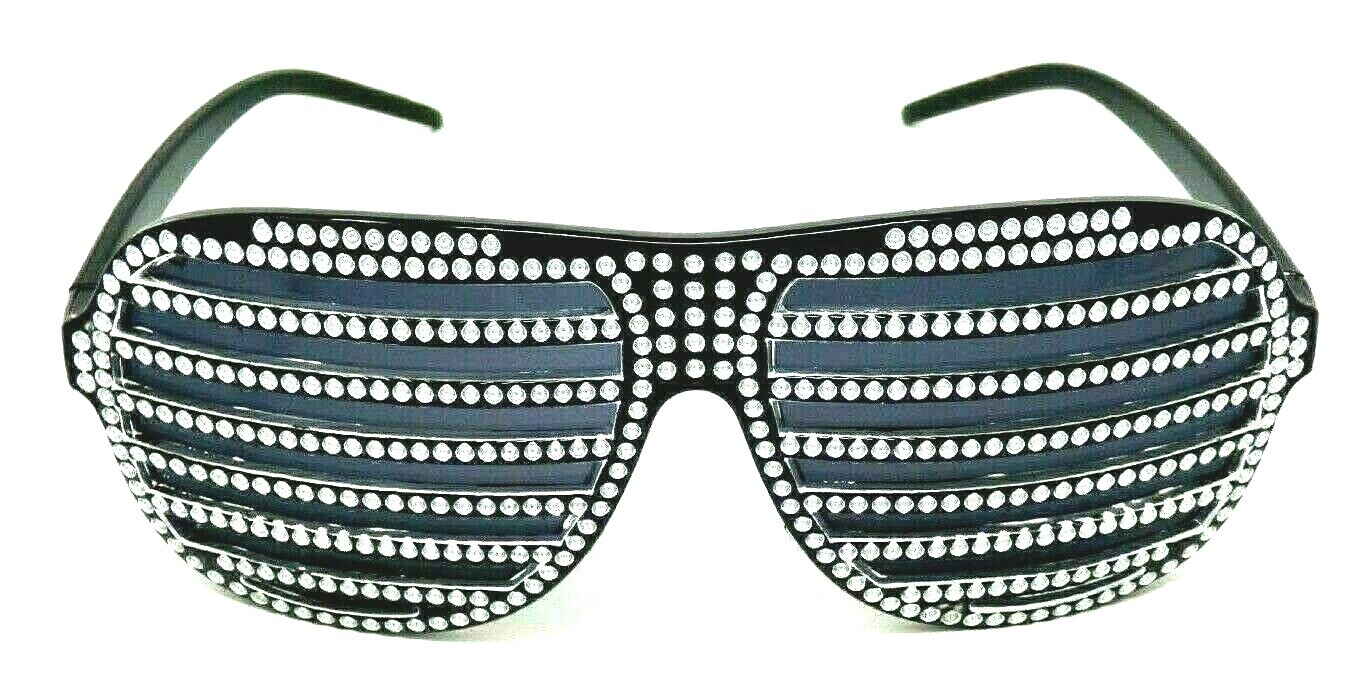 Bling Shutter Sunglasses Shades Retro Red Black Green Blue Pink Purple ...