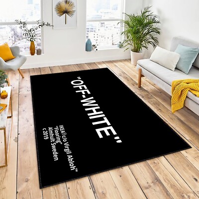 Off White Rug, Street Fashion Cool Rug, Hypeast Decor Rug, Off White ...