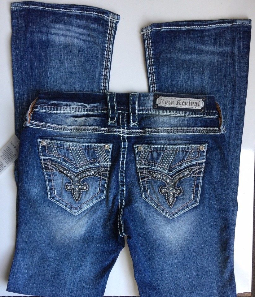 Women’s Rock Revival "Liri" Mid Rise Bootcut Jeans Size 29 (31” X 32 ...