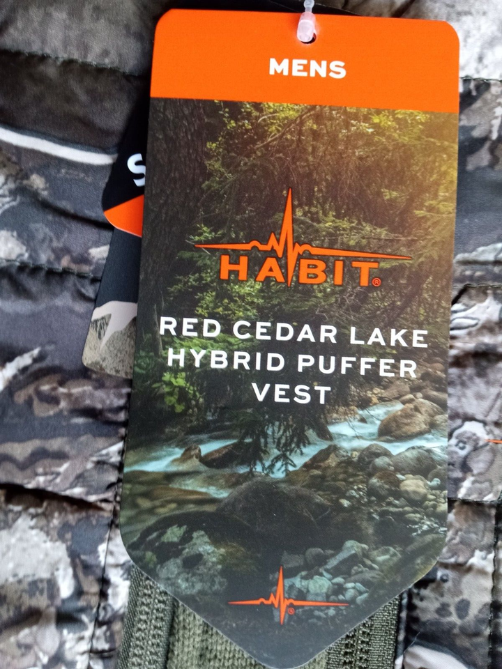 Men's Habit Red Cedar Lake Hybrid Puffer Vest realtree Excape camo XL ...