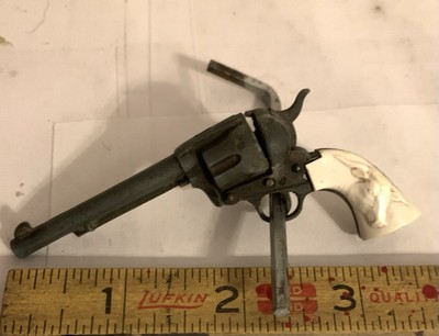 Colt Peacemaker Six shooter Toy Gun Cap Gun Marx Style White Bull grip ...