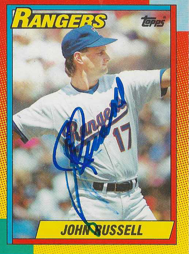 John Russell Texas Rangers Personally Autographed Card | eBay