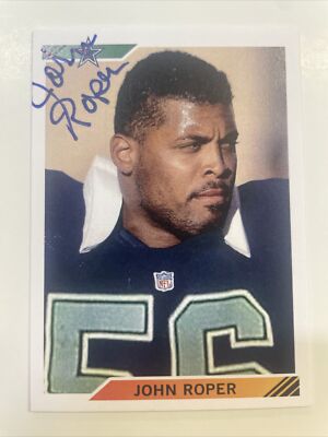 John Roper Autographed 1992 Custom Football Card Dallas Cowboys A-337 ...