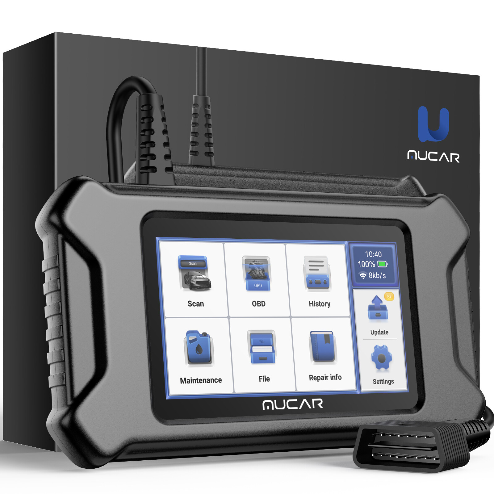 MUCAR CS4 Car Code Reader OBD2 Scanner ABS SRS Engine Diagnostic Tool ...