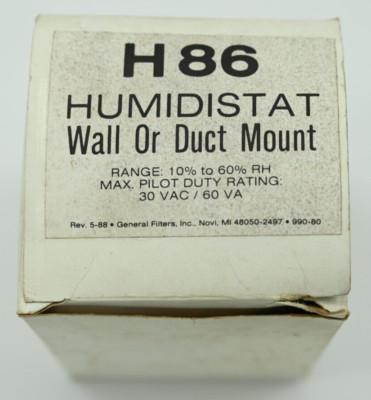 Humidistat Control H86 Wall or Duct Mount NEW in Box | eBay