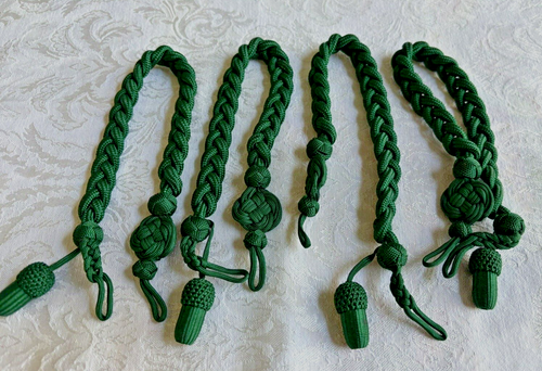4 Vintage Military Green Braided Shoulder Cords with Acorn | eBay