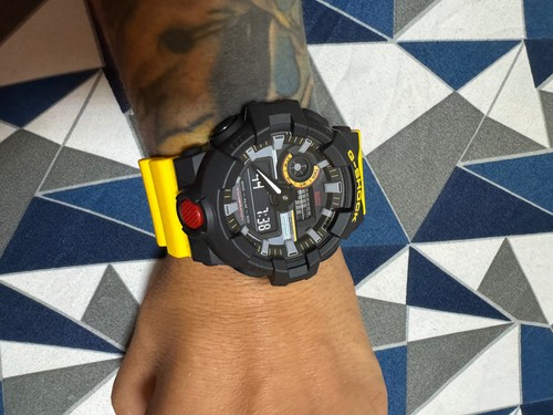 CASIO G-SHOCK GA-700MT-1A9 MixTape Black x Yellow Analog Digital Men ...