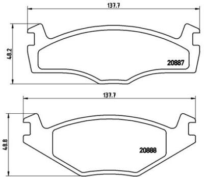 Brake Pad Set, disc brake for VW SEAT:QUANTUM,SANTANA,GOLF II,IBIZA II ...