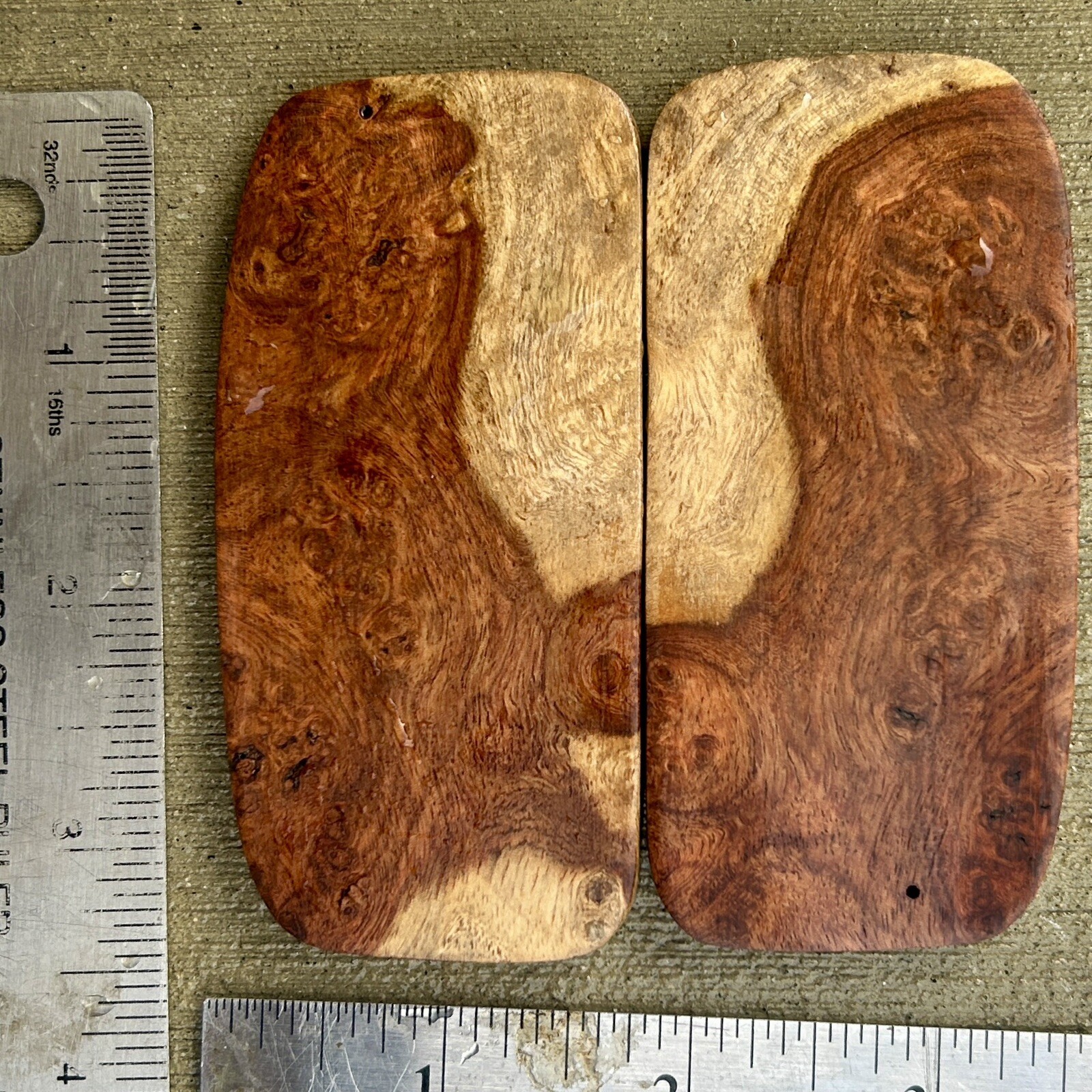 Amboyna Burl Wood Knife Scales Blanks Wood Cutlery Knife Handle Blanks ...