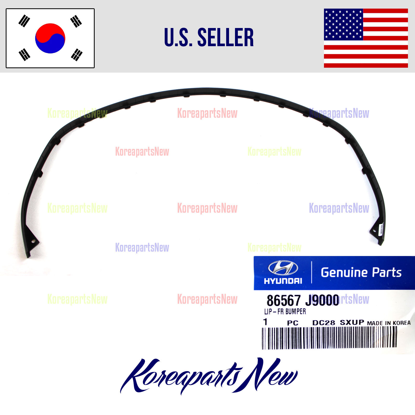 Front Bumper Lower Deflector Lip ⭐OEM⭐86567J9000 fits HYUNDAI KONA 2018 ...
