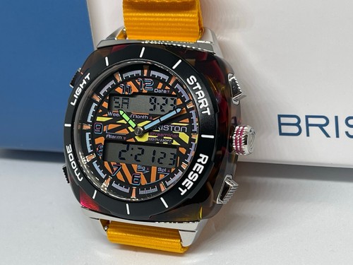 Briston Streamliner Adventure AnalogDigital Black Orange NEW 221144.SA ...