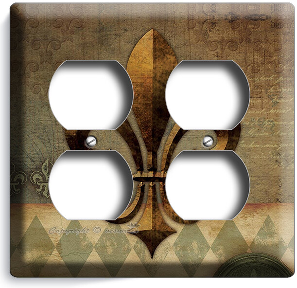 FLEUR DE LIS MEDIEVAL DESIGN LIGHT SWITCH OUTLET WALL PLATE COVER ROOM ...