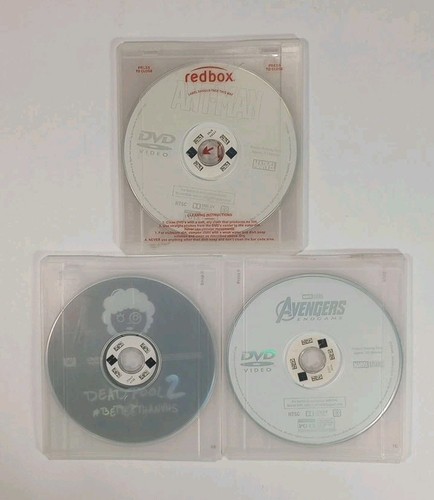 (Lot Of 10) Marvel Redbox DVDs Superhero Movies Deadpool, Thor ...