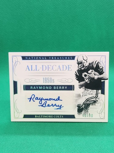 Raymond Berry National Treasures 2016 All Decade Autograph Auto 10/10 ...