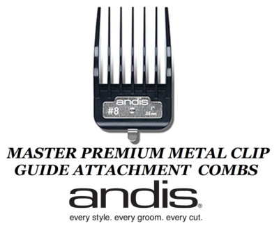 ANDIS MASTER PREMIUM METAL CLIP Blade 1" 25 mm GUIDE COMB*Fit ML,LCL,US ...