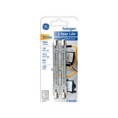 G E Lighting 2-Pk., 300-Watt Quartz Line Halogen Heavy-Duty Lamps | eBay