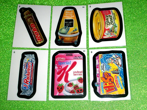 Wacky Packages ANS 10 Jumbo Pack Bonus Stickers B1 B2 B3 B4 B5 B6 ALL ...