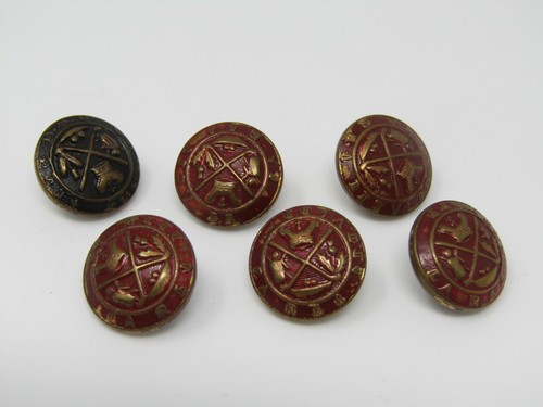 Six Vintage Buttons Crossed Polo Sticks Thistle Crest Design | eBay