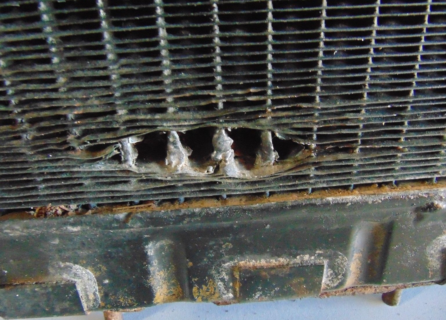 MG TD Radiator-Been Worked 7 Ways Till Sunday.-Stay Away From Car Shows ...