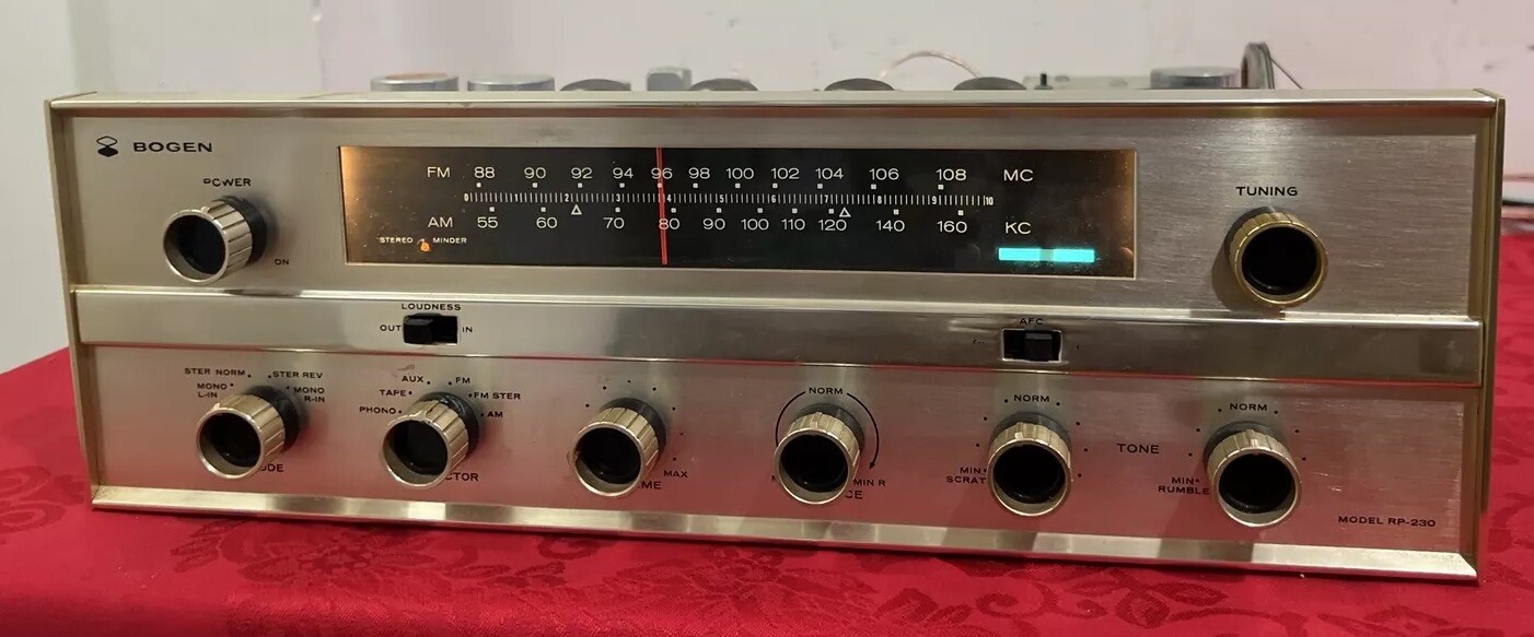 Vintage Bogen RP 230 Tube Stereo Receiver ** broken antenna ** | eBay