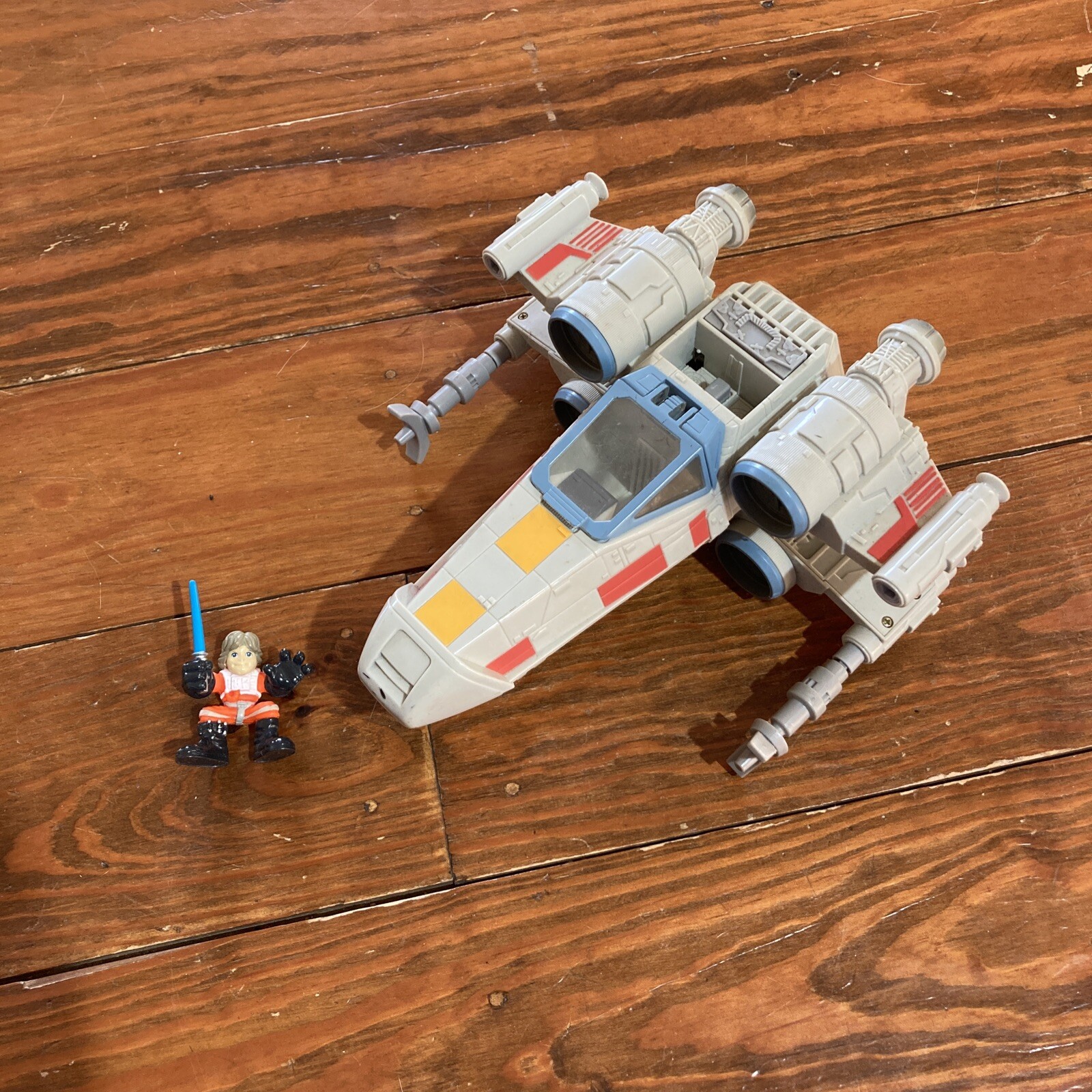 Star Wars X-Wing Starfighter 2001 Hasbro Galactic Heroes w Luke Figure ...