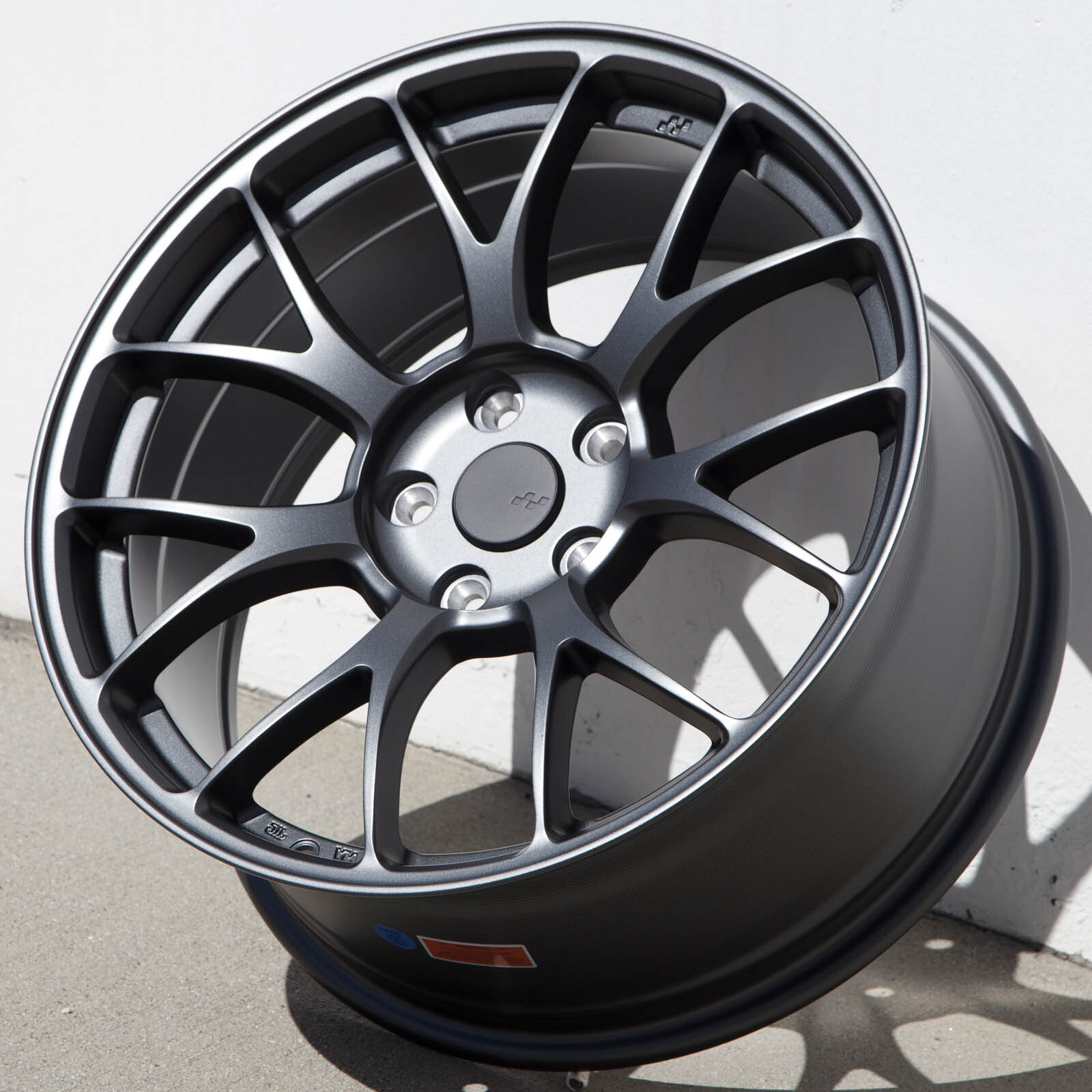 CIRCUIT CSF2 18x8.5 5x100 +35 MATTE GUNMETAL WHEELS FITS SUBARU WRX ...