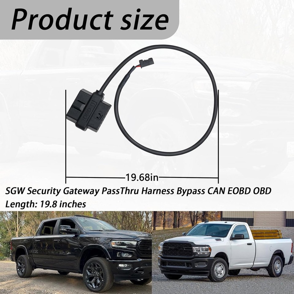 OBD2 Bypass Cable For 2018-2021 Dodge Cummins Ram SGW Bypass Security ...