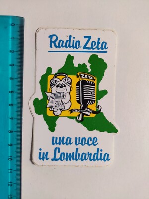 Adhesive Radio Zeta Italia Italy Milano Music Sticker Autocollant 80s ...