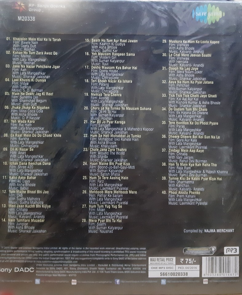 Hum Aur Tum Hum Tum Yug Yug Se Mukesh Duets Bollywood Hindi Songs MP3 ...