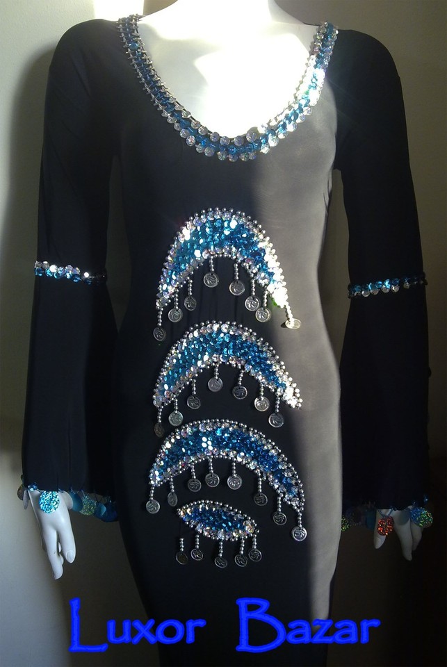Egyptian Belly Dance Costume Saidi Dress, Baladi Galabeya, Fallahi ...