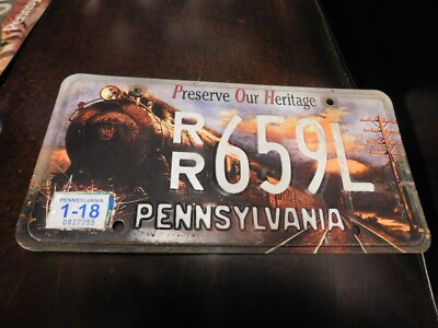 Railroad Pennsylvania License Plate PA Tag # RR659L Preserve Our ...