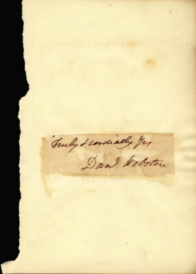 DANIEL WEBSTER - AUTOGRAPH SENTIMENT SIGNED | eBay