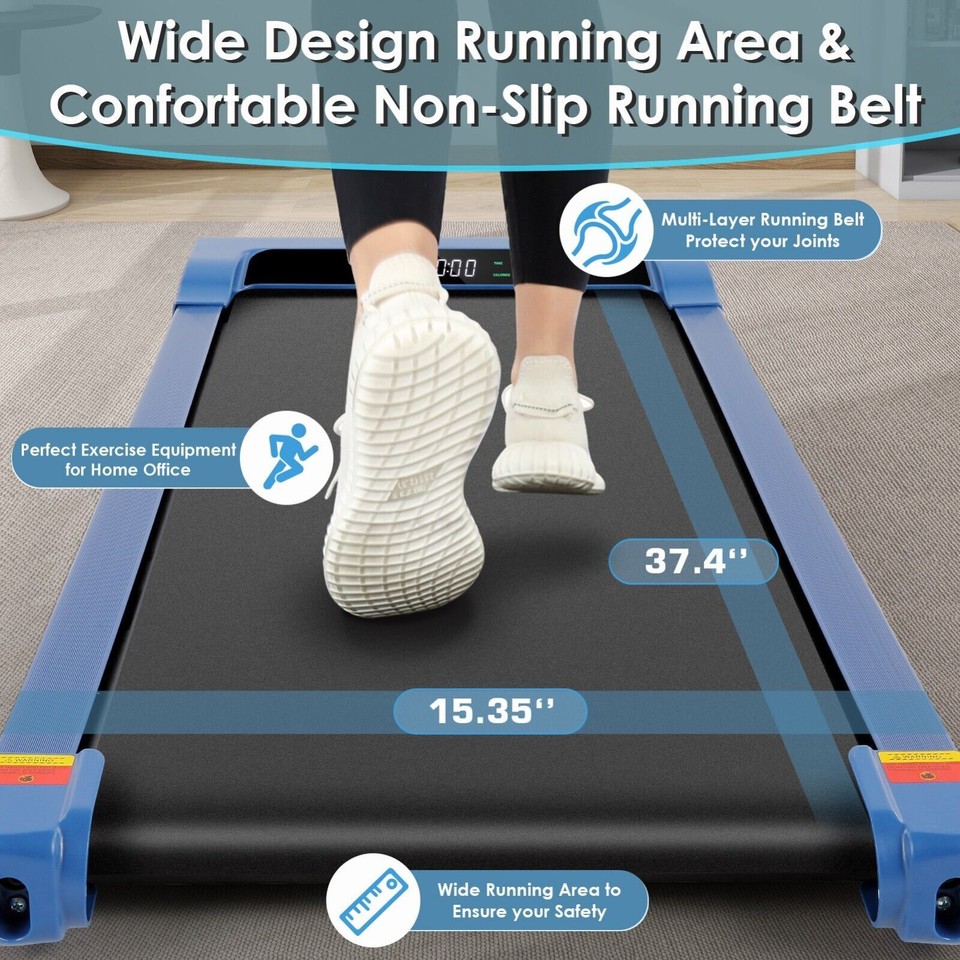 Treadmill Folding Running Walking Machine w/ App Control 2-in-1 for ...