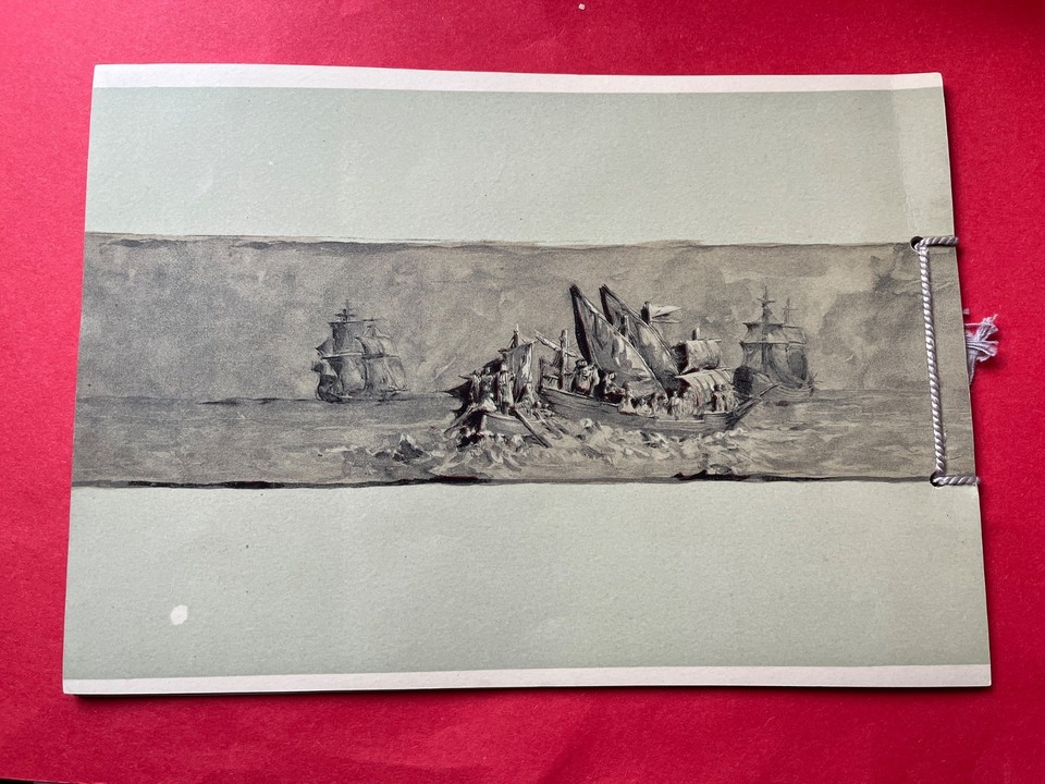 1893 CHICAGO IL WORLDS COLUMBIAN EXPO ART PORTFOLIO BOOK + ENVELOPE ...