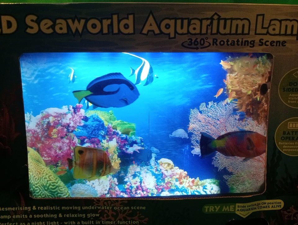 Artificial Aquarium Sea Ocean With Moving Fish Tank Rotating Screen ...