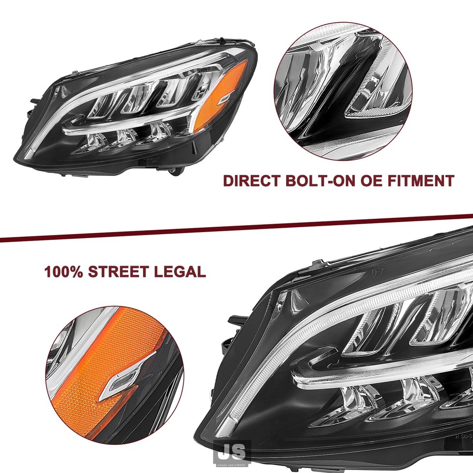 For 2019 2020 2021 Mercedes Benz C300 C63 C43 W205 Headlight Left ...