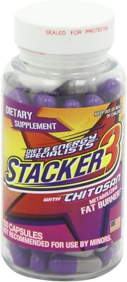 New Stacker -3- 100ct Weight Loss & Energy Supplement Free Fast Ship ...