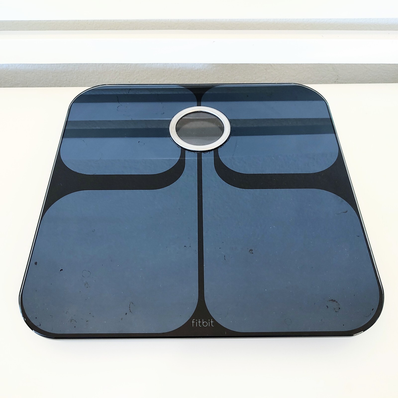 FitBit Aria FB201B Wi-Fi Smart Scale Digital Black Body Fat BMI #007 | eBay