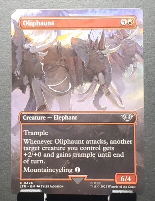 MTG 426 OLIPHAUNT Borderless Lord of the Rings Tales of Middle Earth⚔ ...