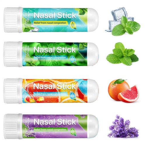 Nose Inhaler Stick 4 Pieces Daily Relaxation Breathing Enhancer Nasal ...