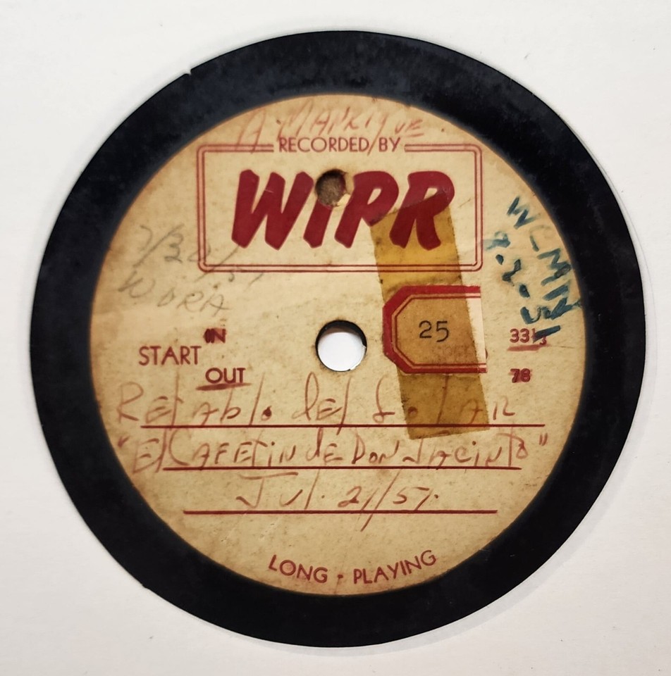 VTG WIPR RADIO STATION 12" ACETATE DISC / RECORD / PUERTO RICO 1957 RARE #5 | eBay