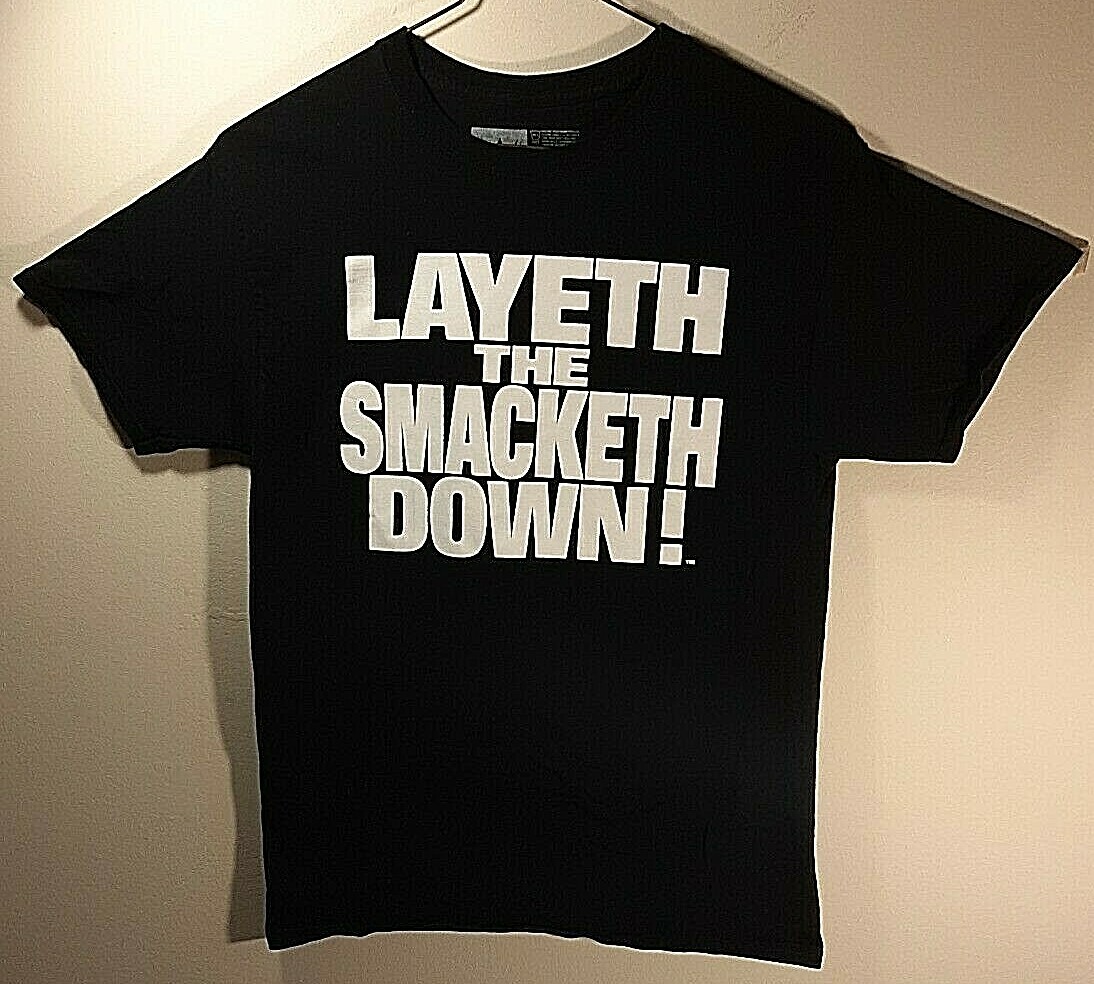 WWE Authentic Men's Black Layeth The Smackdown Short … - Gem