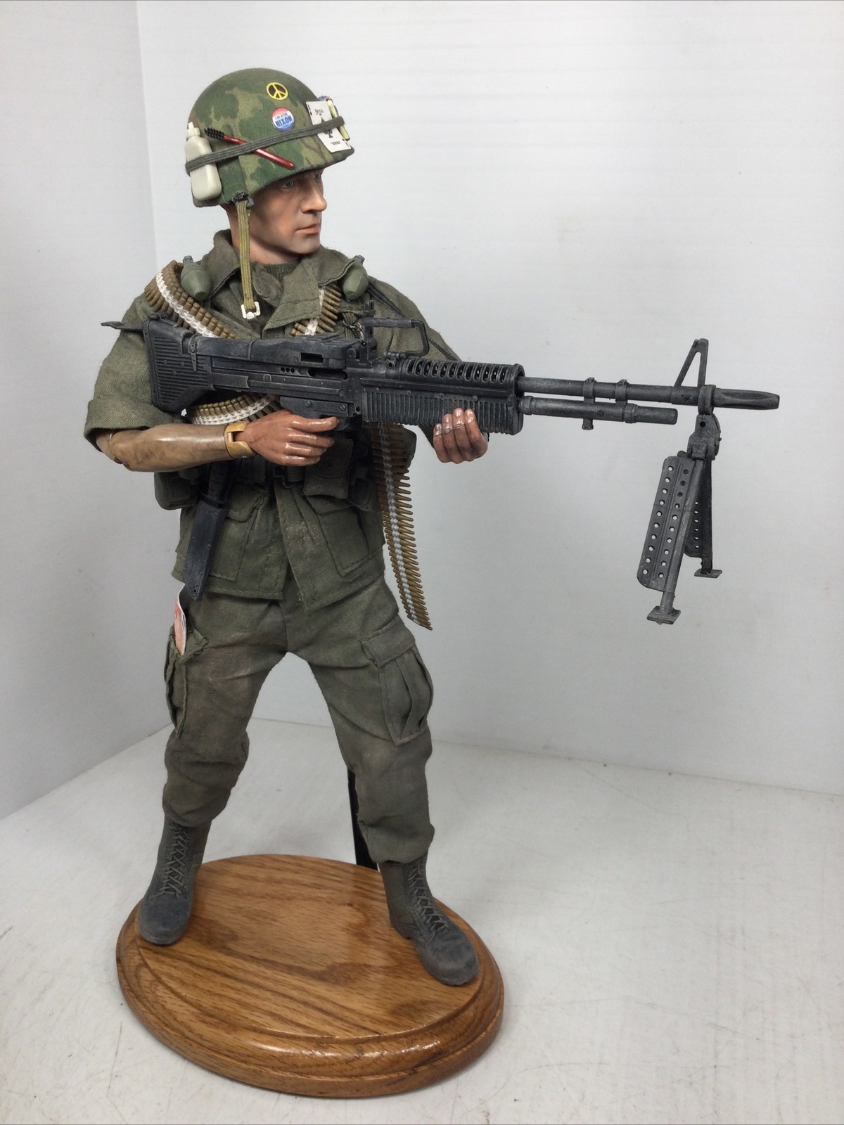 1/6 CUSTOM DRAGON US VIETNAM M-60 LIGHT MACHINE GUNNER + OAK STAND ...