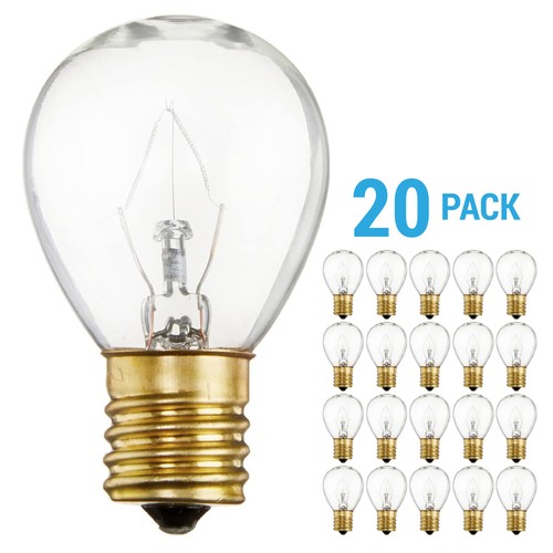 20 Pack 40S11/N 40W 120V S11N Intermediate E17 Base Clear Light Bulbs ...