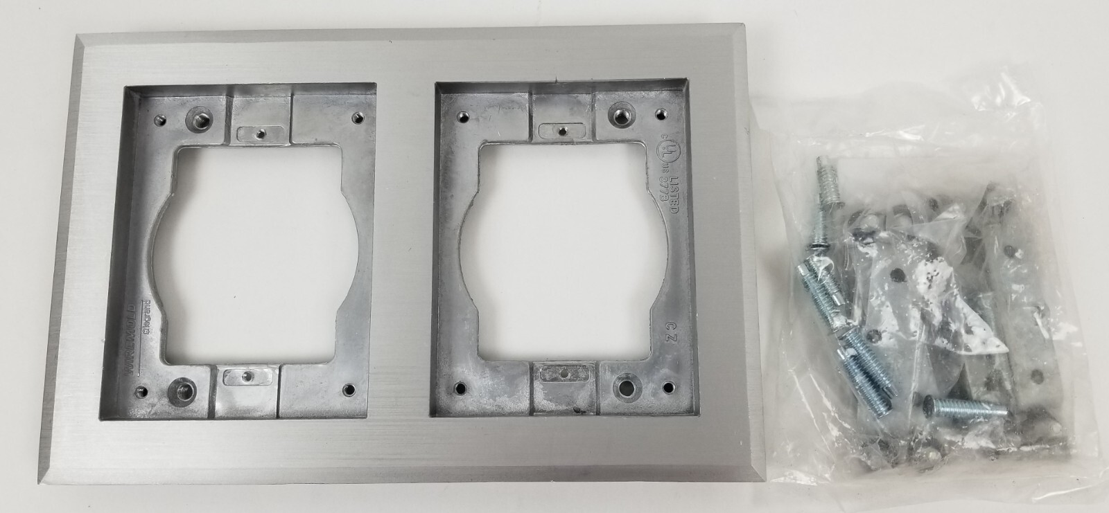 828TCAL Wiremold Walker Floor Box Cover Plate & Tile Flange Aluminum 2 ...